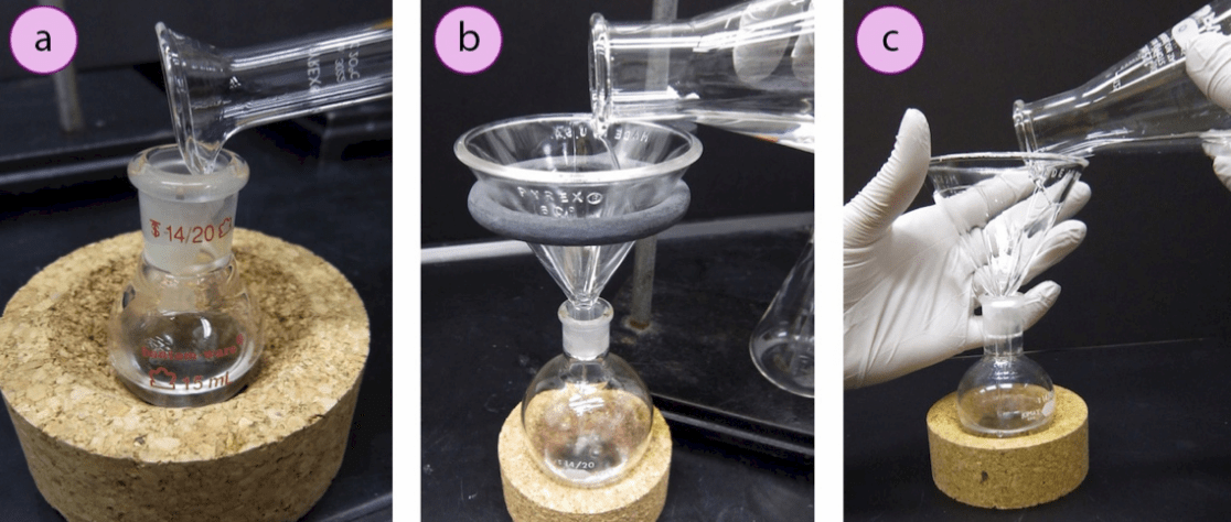 Decanting, gravity filtration and liquid transferring - Safrole